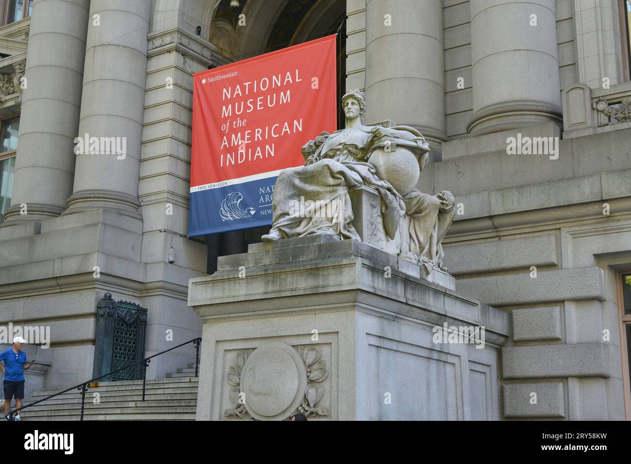 The exterior of the National Museum of the American Indian, downtown ...