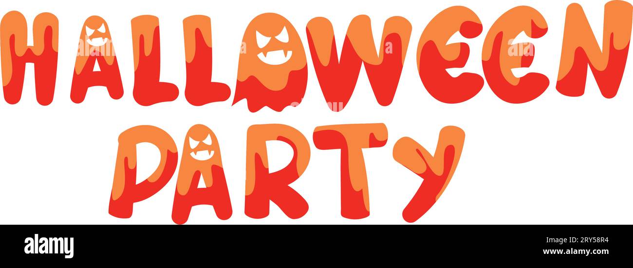 halloween party calligraphy Stock Vector Image & Art - Alamy