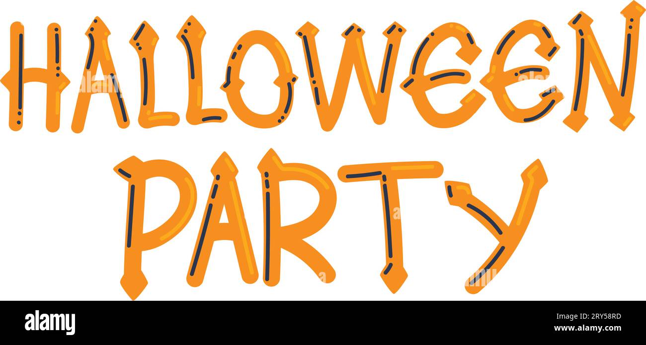 halloween party lettering Stock Vector Image & Art - Alamy