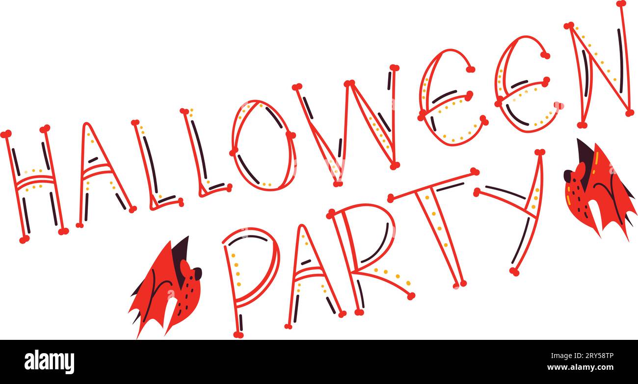 halloween party font Stock Vector Image & Art - Alamy
