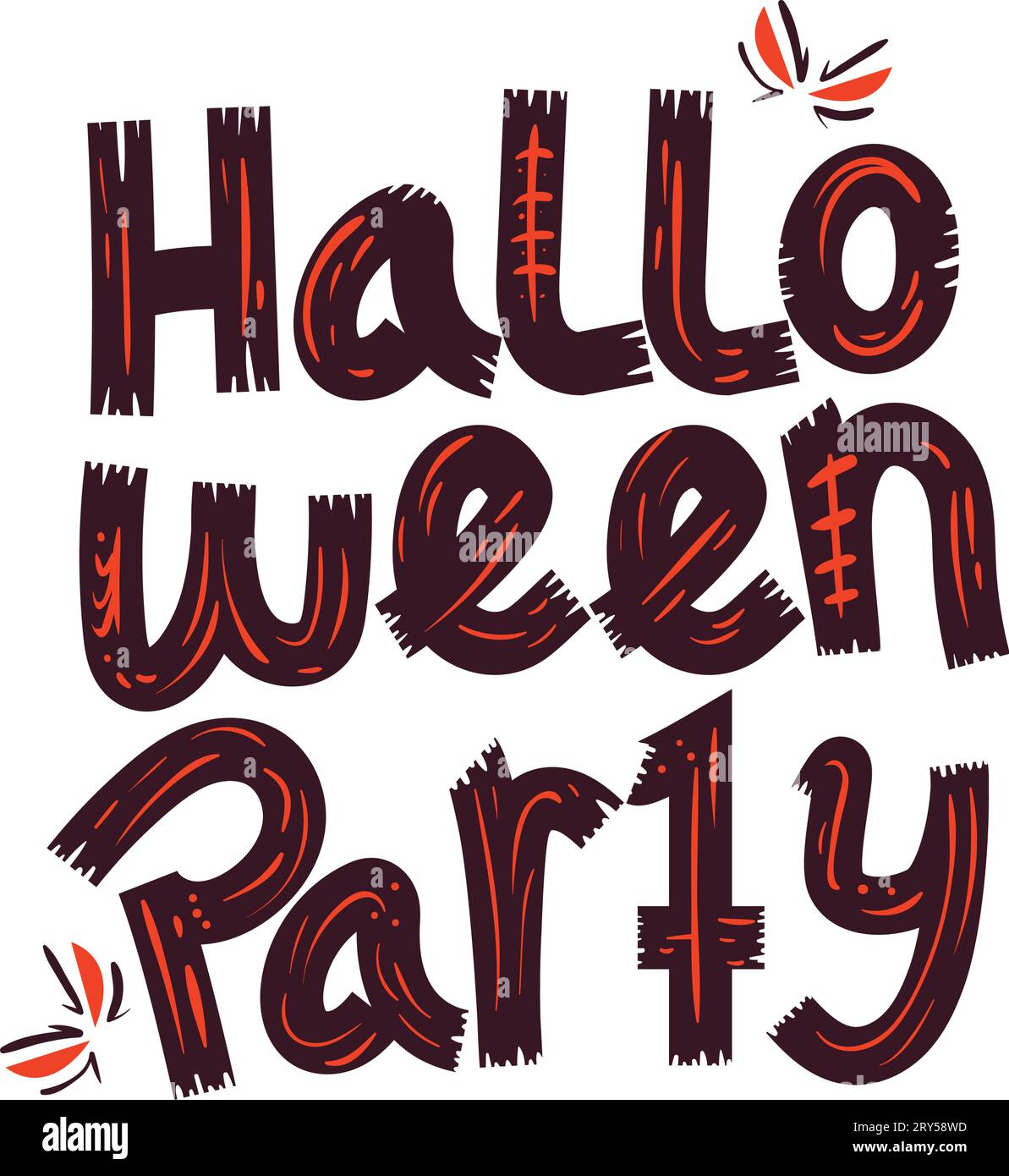 Scary pumpkin inscription happy Cut Out Stock Images & Pictures - Alamy