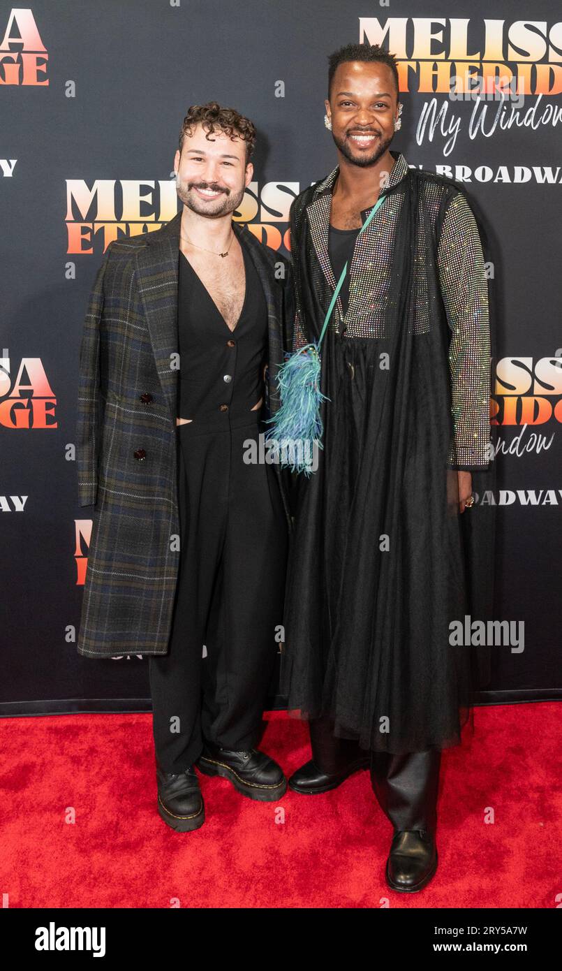 J. Harrison Ghee (R) attends Broadway Opening Night of Melissa ...