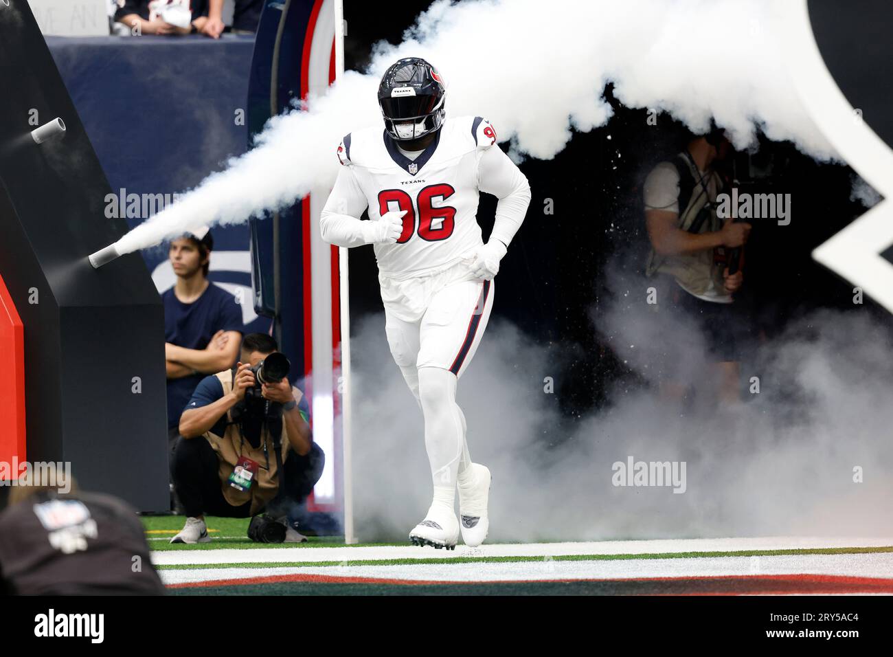 Houston Texans defensive tackle Maliek Collins (96) is introduced ...