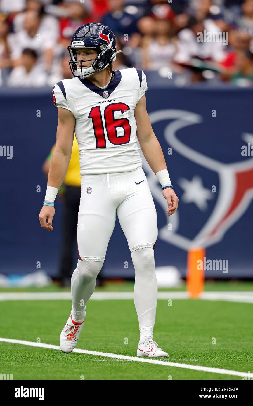 Houston Texans punter Ty Zentner (16) during an NFL football game ...