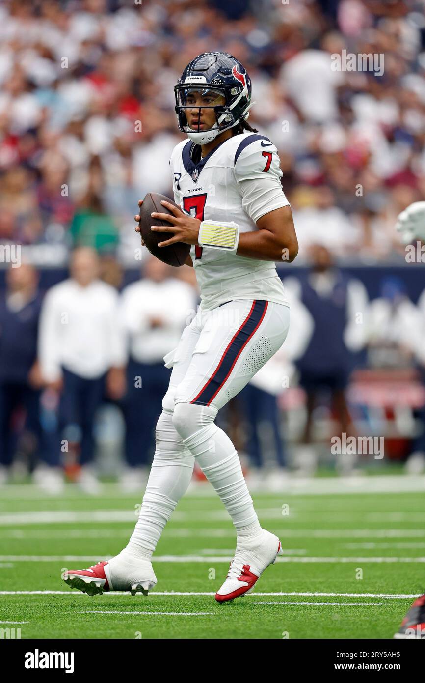 Houston Texans quarterback C.J. Stroud (7) during an NFL football game ...