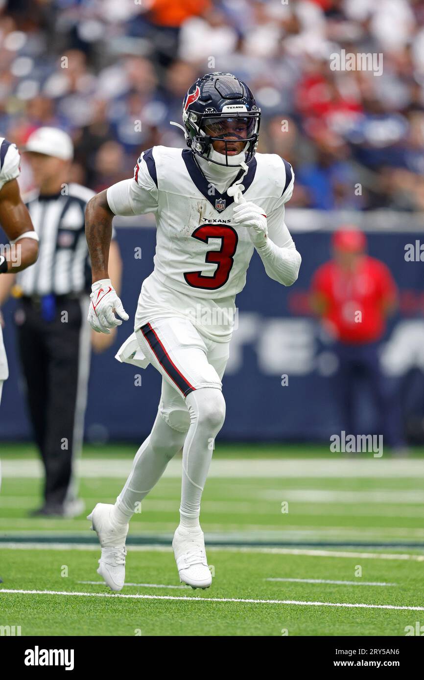 Houston Texans wide receiver Tank Dell (3) during an NFL football game ...