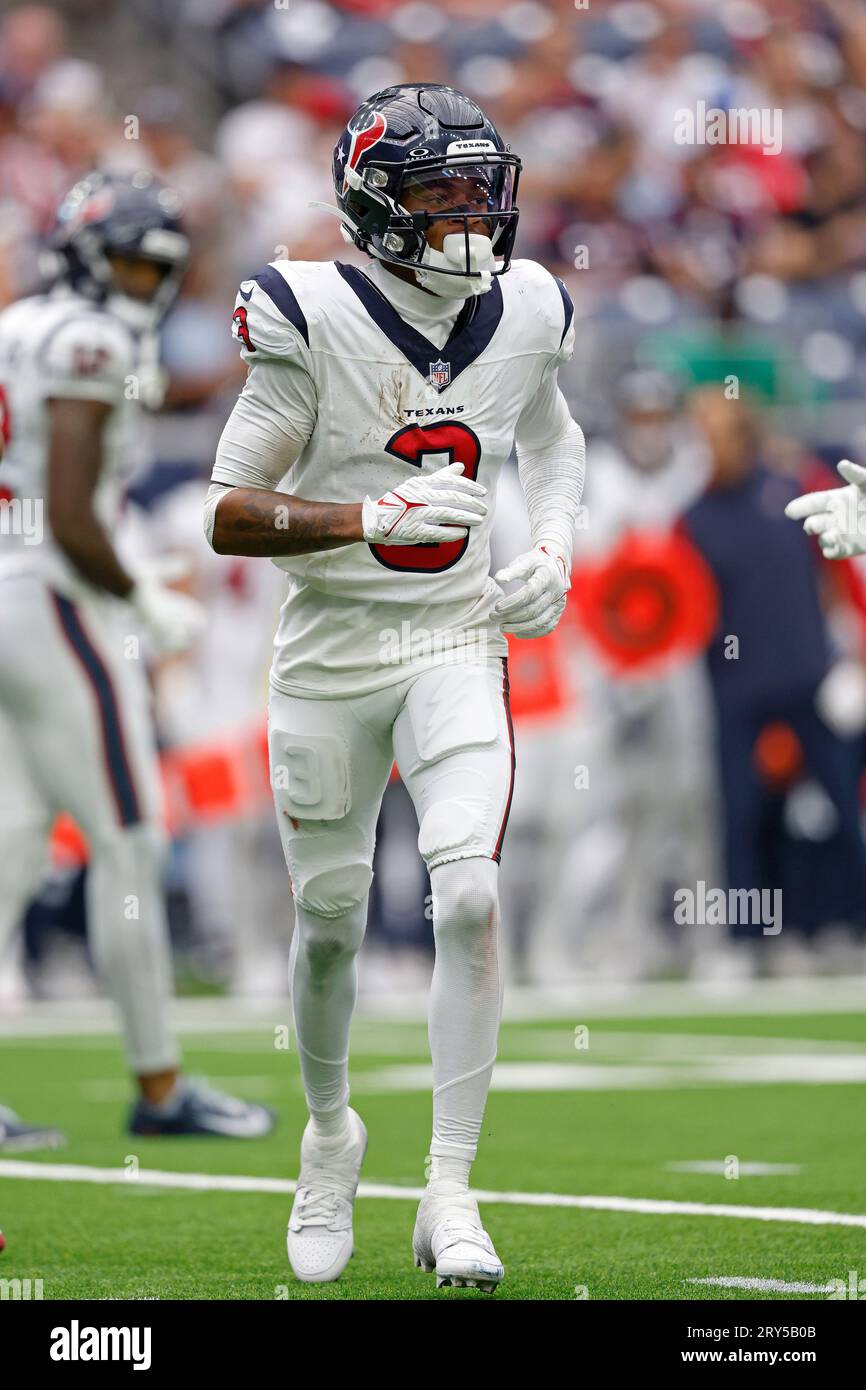 Houston Texans wide receiver Tank Dell (3) during an NFL football game ...