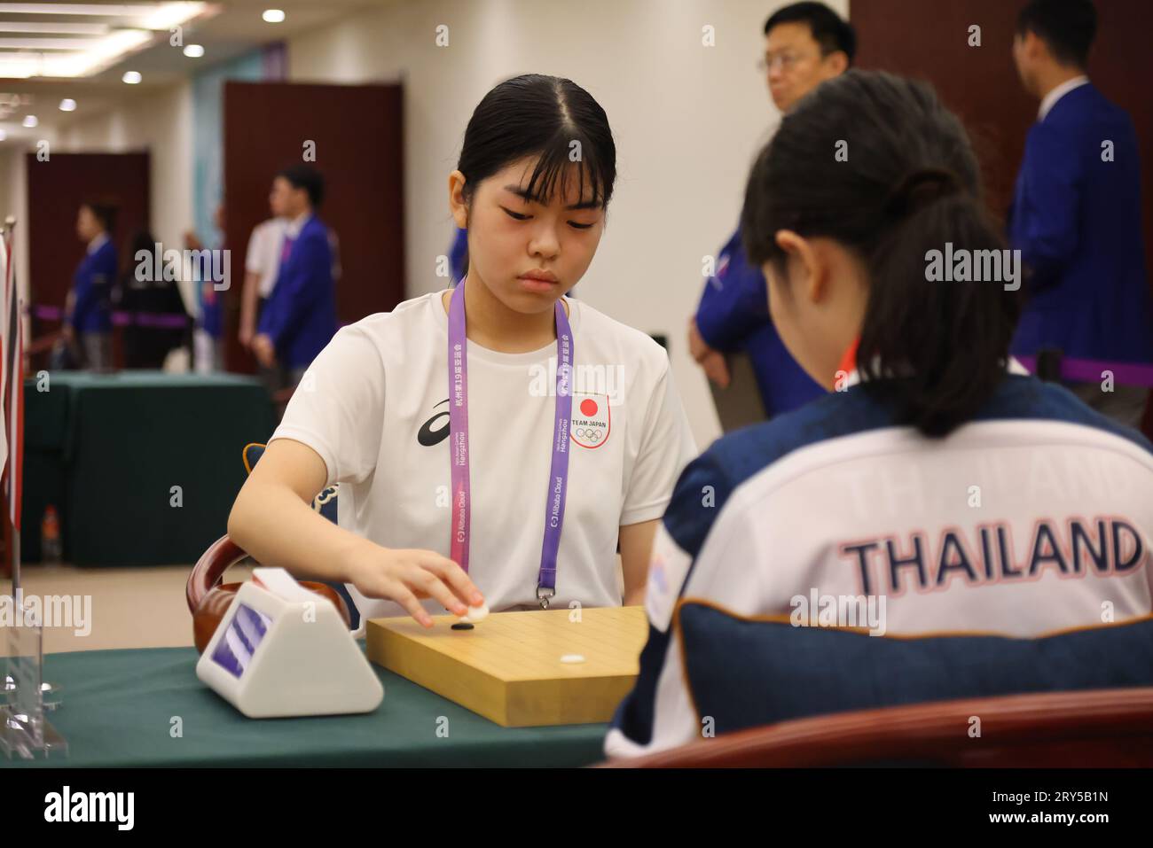 Hangzhou, China. 29th Sep, 2023. Risa Ueno (JPN) Weiqi : Women's Team 1st Round at Hangzhou Qi ...