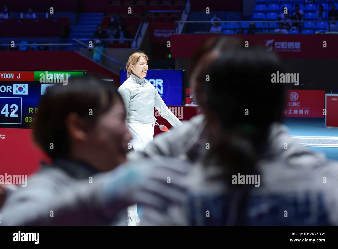 Hangzhou, China. 28th Sep, 2023. Misaki Emura & Japan team group ...