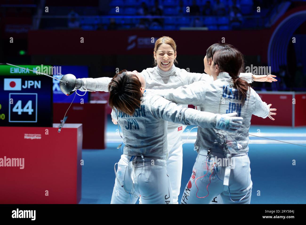 Hangzhou, China. 28th Sep, 2023. Misaki Emura & Japan team group ...