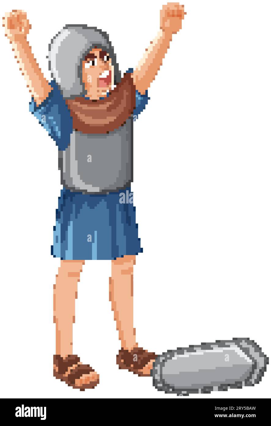 Illustration of a vector cartoon character from an ancient knight army ...