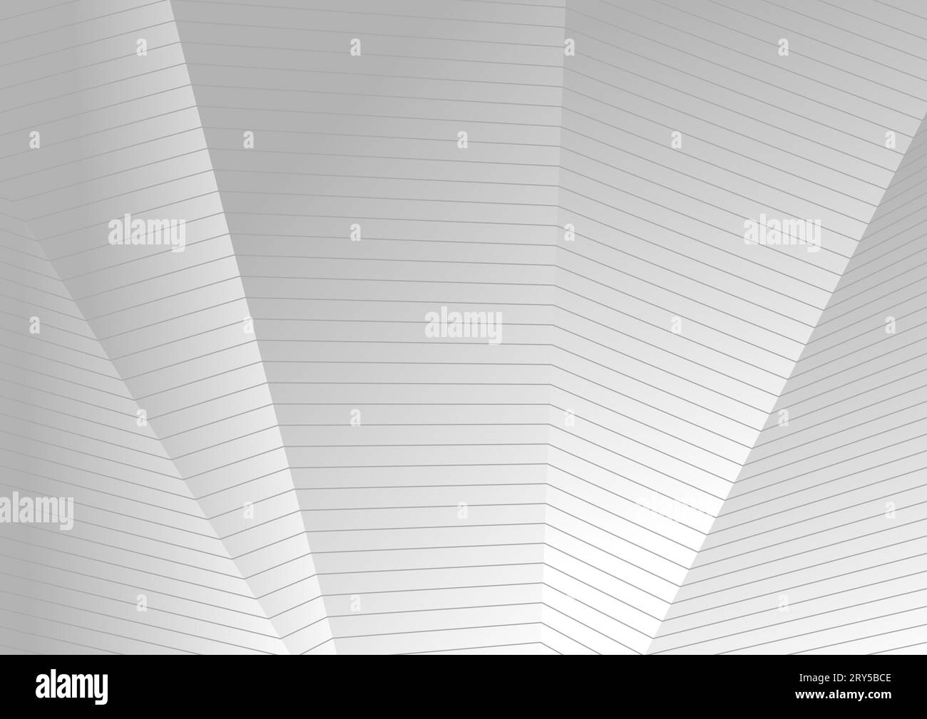 Grey curved refracted geometric lines tech background. Abstract light monochrome minimal graphic ...