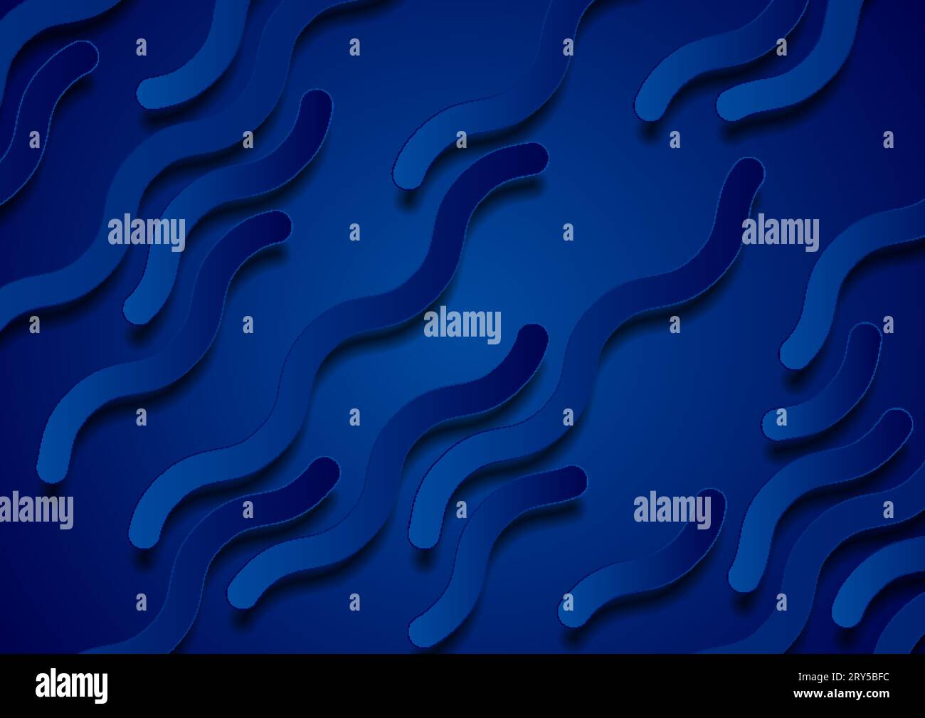 Dark blue abstract tech background with wavy stripes. Geometry vector ...