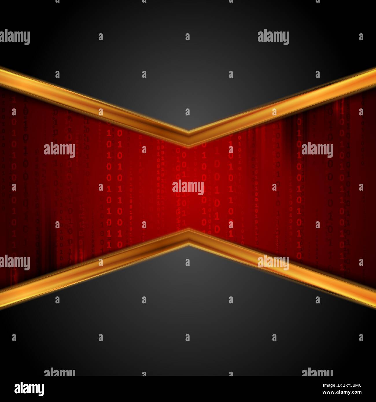 Black and red abstract technology cybersecurity background. Binary code ...