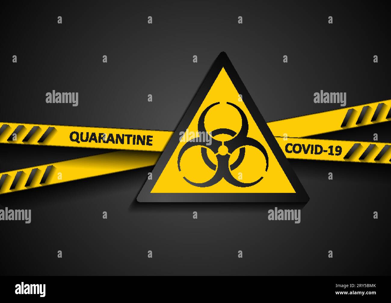 Coronavirus COVID-19 quarantine abstract background. Orange danger ...