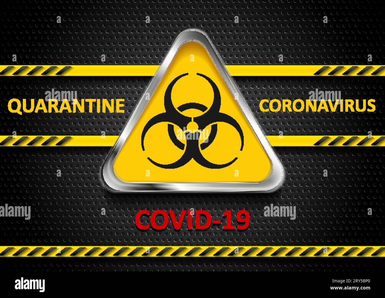 Coronavirus COVID-19 quarantine abstract tech background. Orange danger ...