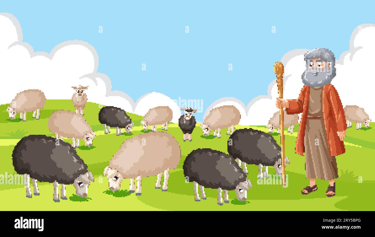 A vector cartoon illustration of an ancient Israelite man Stock Vector ...