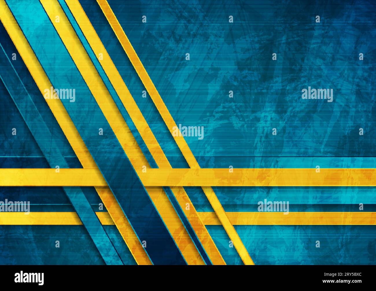 Blue Yellow Grunge Background