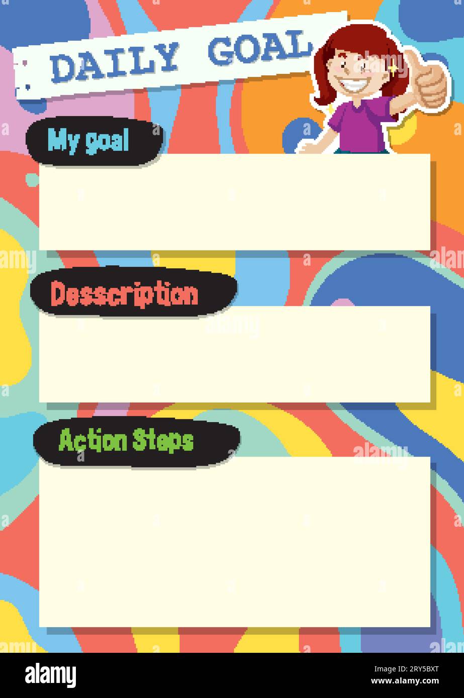 A vibrant and abstract background design for Lank's daily goal to-do ...