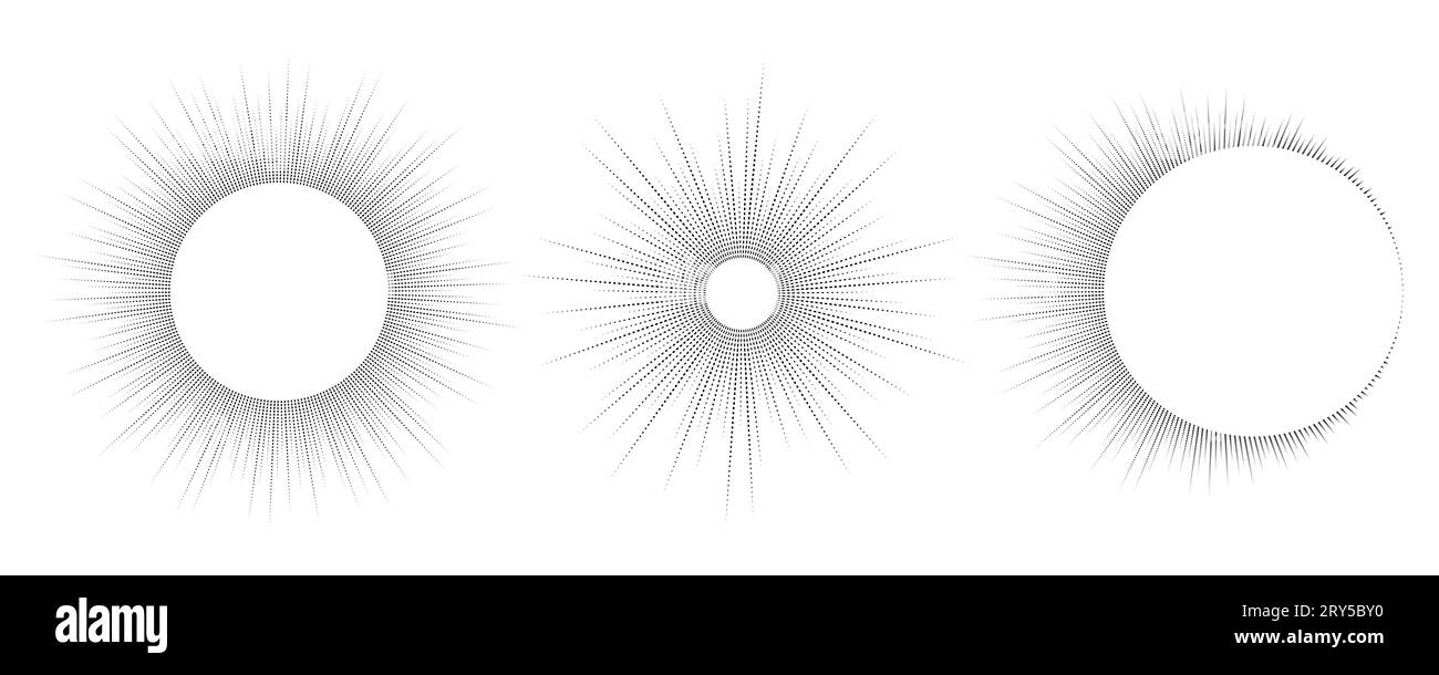 Circle sound wave. Audio music equalizer. Round circular icons set ...