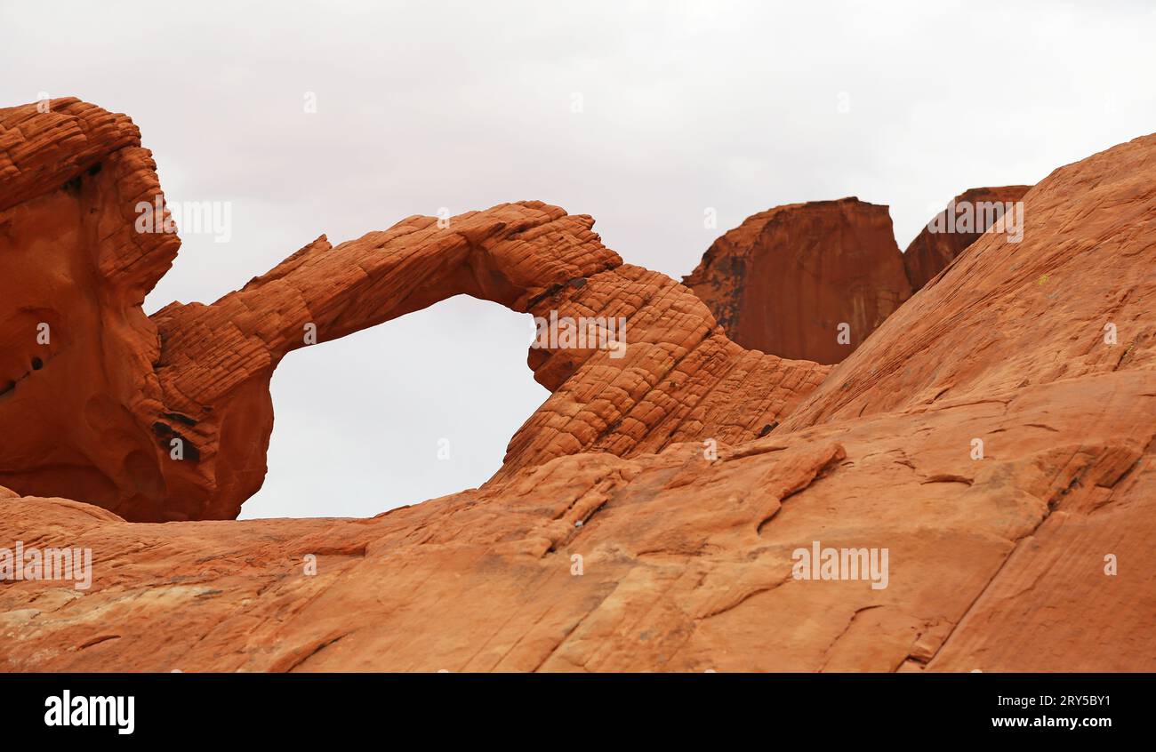 Arrowhead Arch - Valley of Fire State Park, Nevada Stock Photo - Alamy
