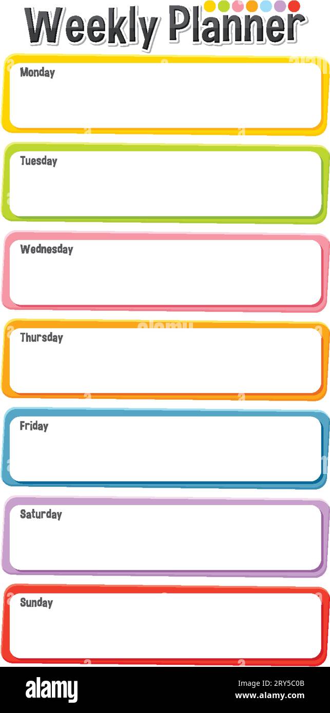 Lesson planner vector vectors hi-res stock photography and images - Alamy