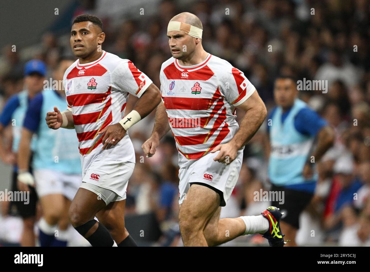 Toulouse, France. Credit: MATSUO. 28th Sep, 2023. (L-R) Jone Naikabula ...