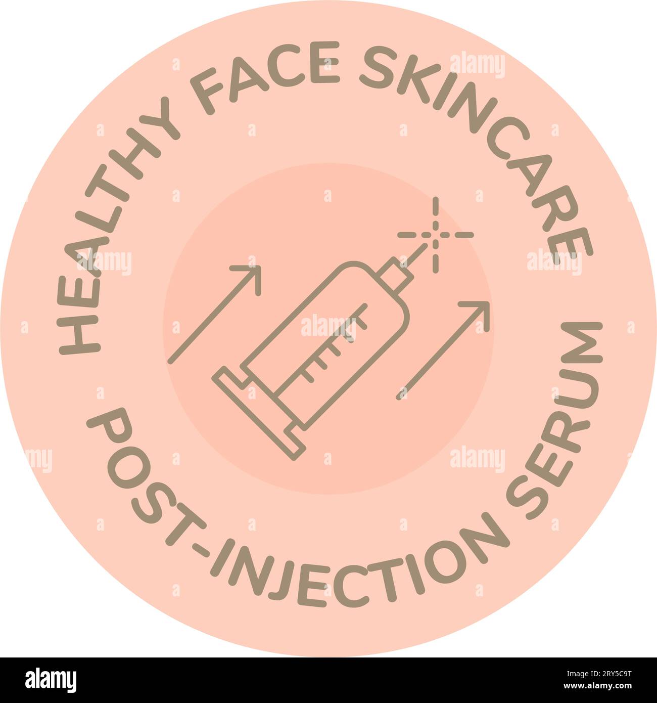 Healthy face skincare, post injection serum, label Stock Vector Image ...