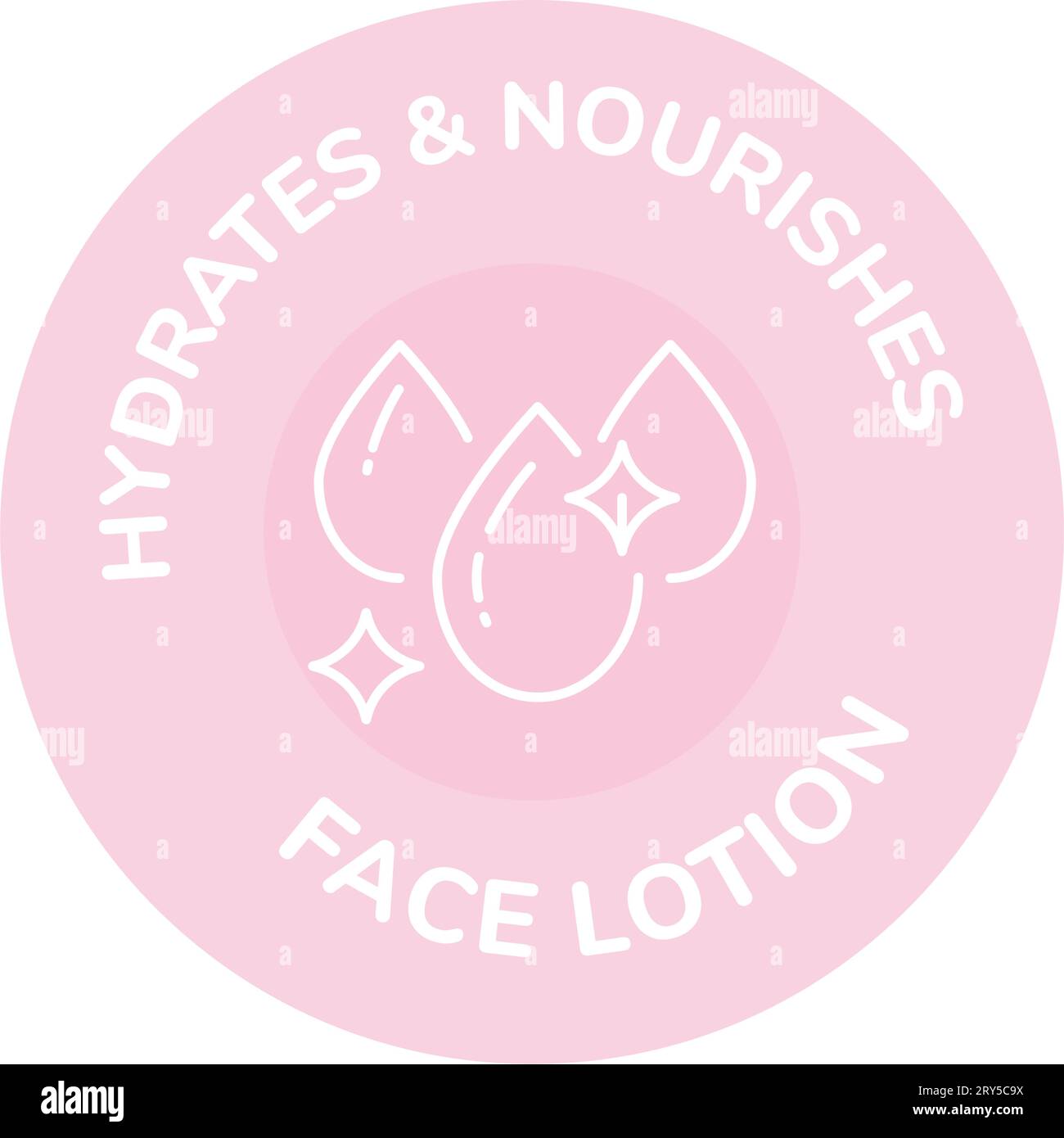 Hydrates and nourishes, face lotion label logo Stock Vector Image & Art ...