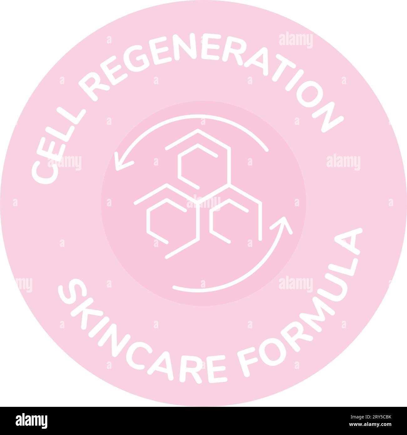 Cell regeneration, skincare formula for faces Stock Vector Image & Art ...