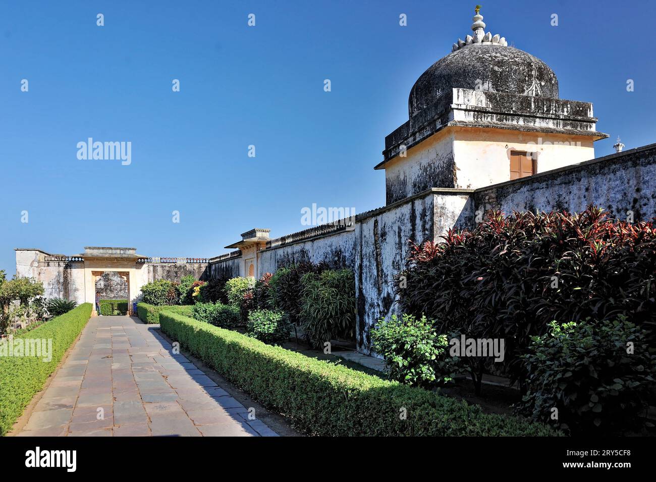 Garden and a Padmini Palace in Chittorgarh Fort Stock Photo - Alamy