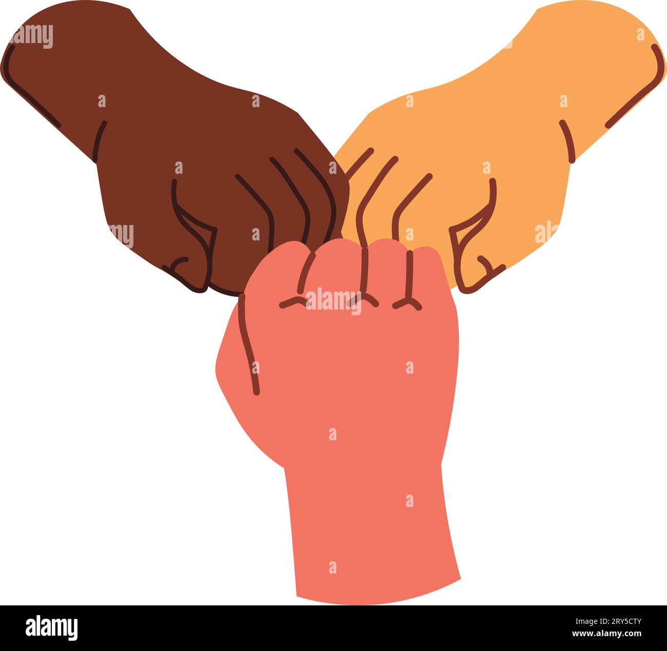 Greeting hand gesture, fist bumping friends vector Stock Vector Image ...