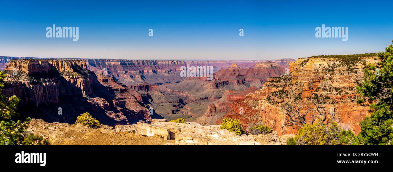 Panorama View of a deep canyon at Cape Royal on the North Rim of the ...