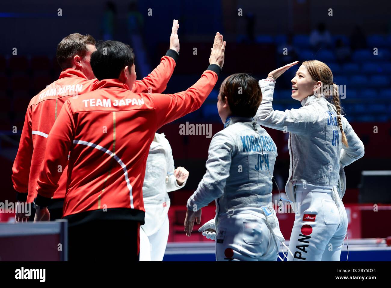 Hangzhou, China. 28th Sep, 2023. Japan team group Fencing : Women's ...