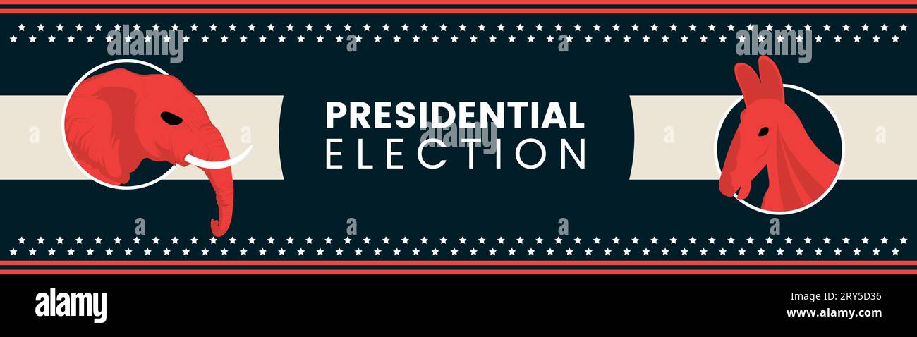 Presidential USA Election Banner for year 2024. American Election ...