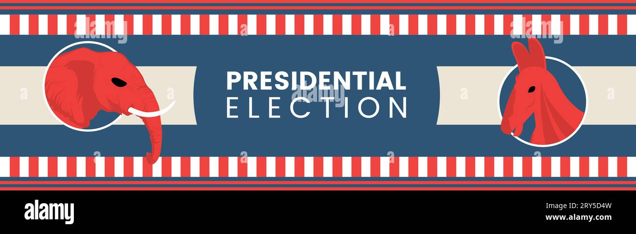 Presidential USA Election Banner for year 2024. American Election ...