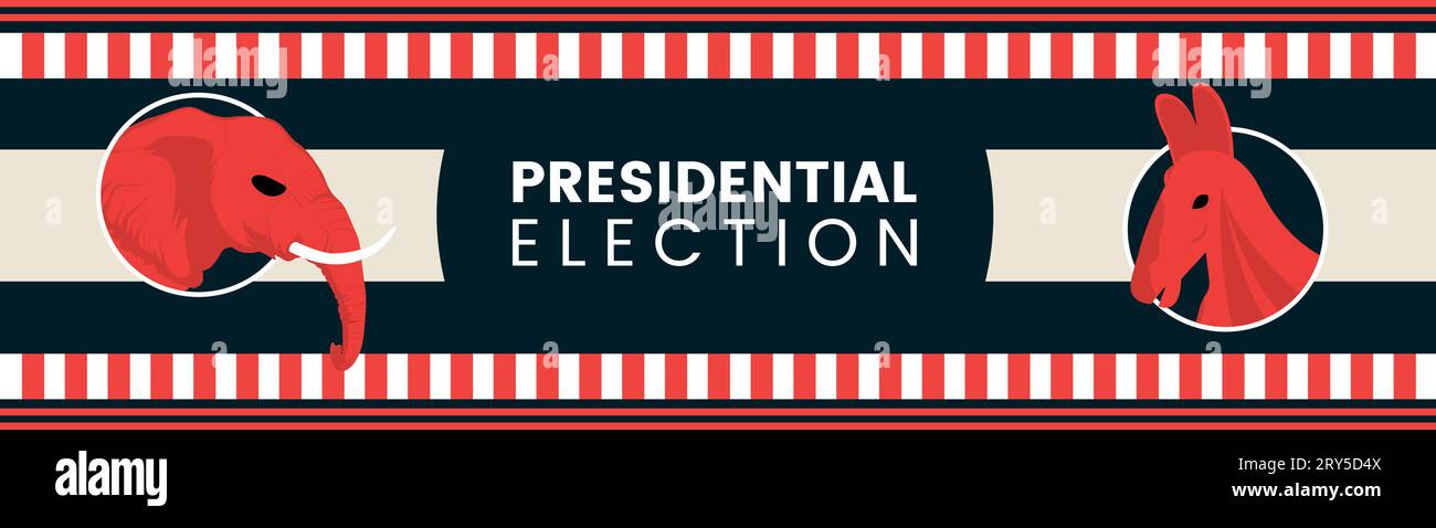 Presidential USA Election Banner for year 2024. American Election ...