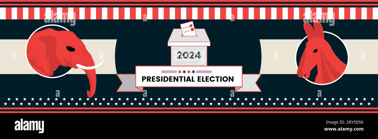 Presidential USA Election Banner for year 2024. American Election ...