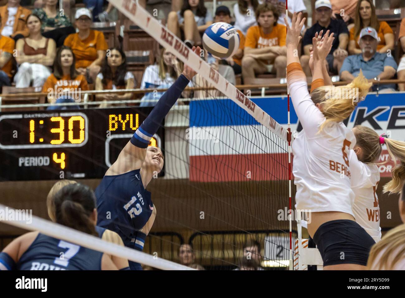 AUSTIN, TX - SEPTEMBER 28: BYU Cougars outside hitter Clair Little (12 ...