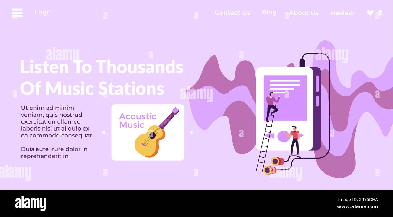 Listen to thousands of music stations website Stock Vector Image & Art ...