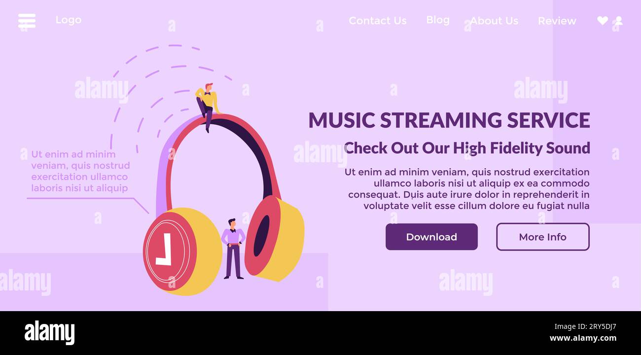 Music streaming service, check high fidelity sound Stock Vector Image ...