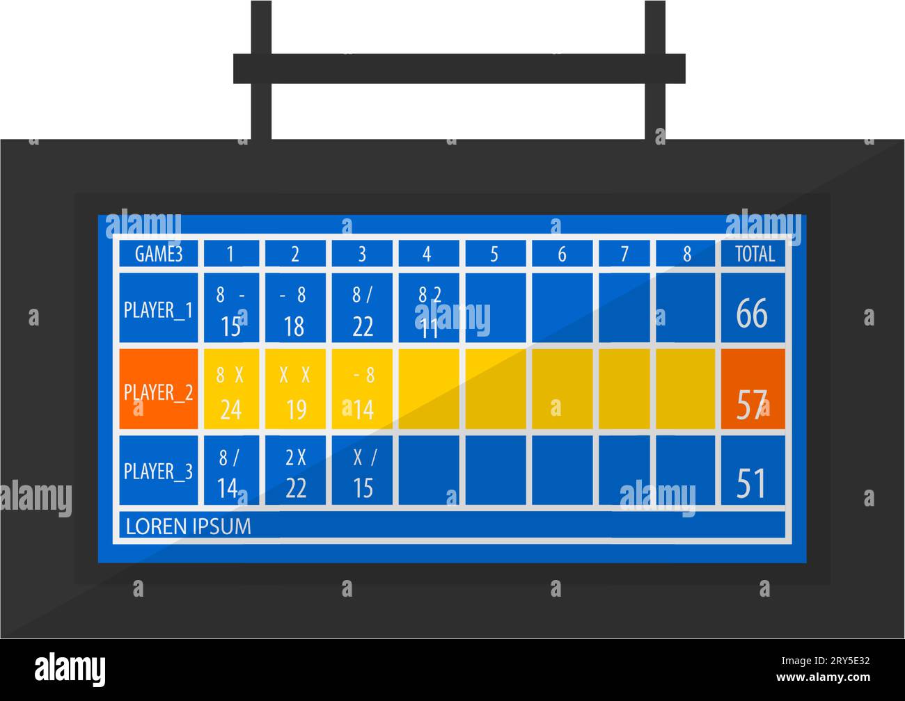 Score board, sports game activities and recreation Stock Vector Image ...