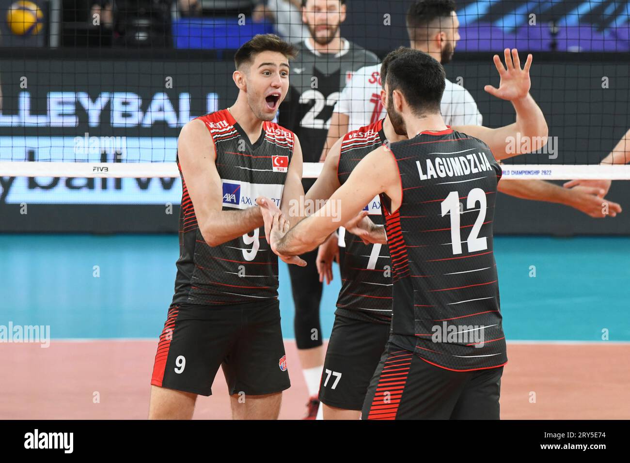 Adis Lagumdzija, Mirza Lagumdzija, Bedirhan Bulbul (Turkey) celebrating ...