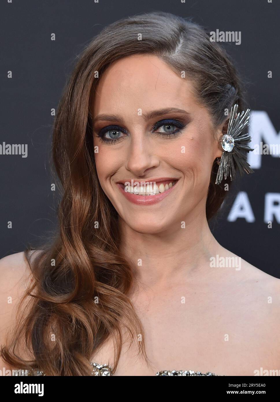 Carly Chaikin arrives at the Zodiac Ball, Thursday, Sept. 28, 2023, at The Houdini Estate in Los ...