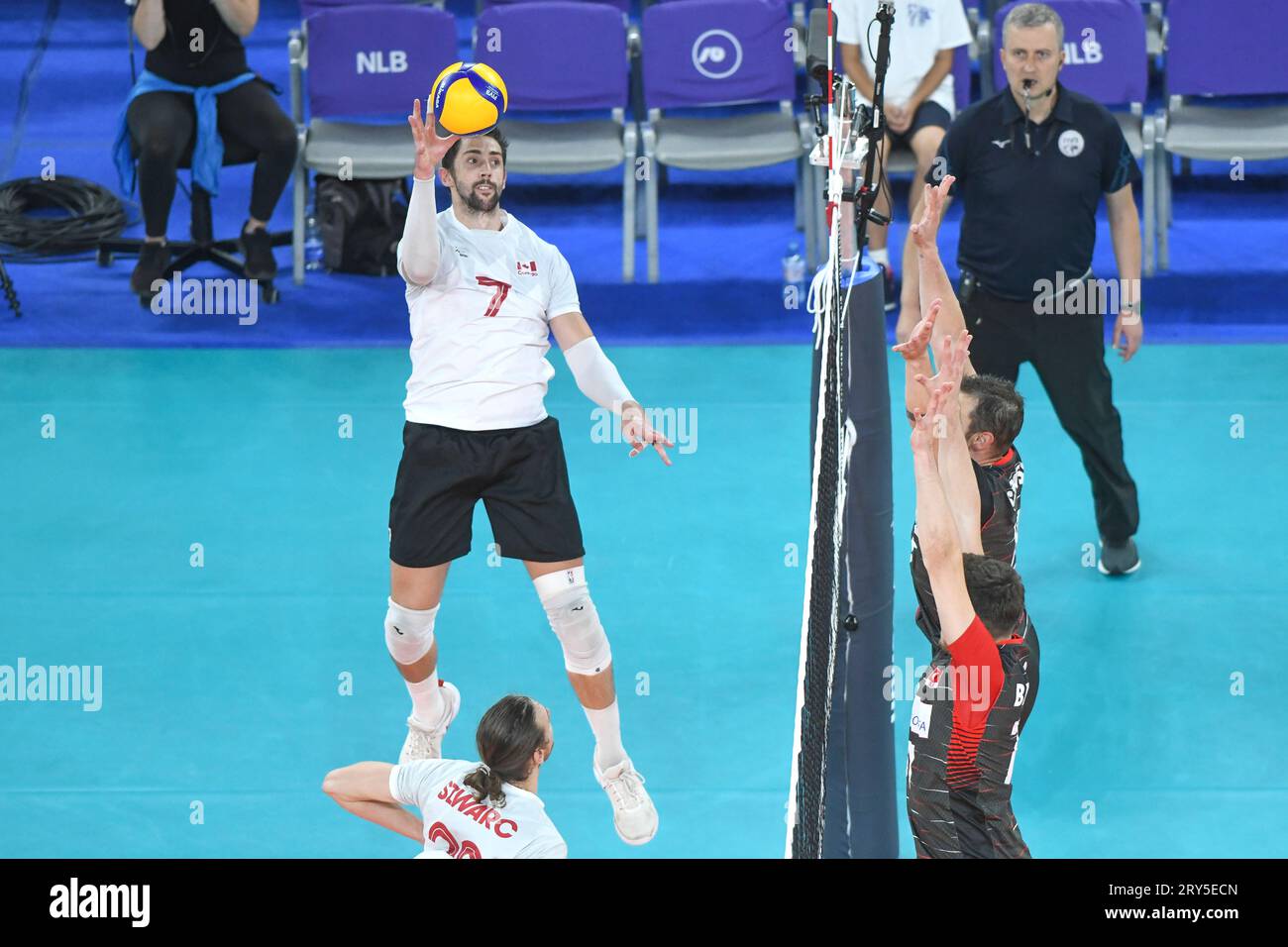 Stephen Maar (Canada) against Turkey. Volleyball World Championship ...