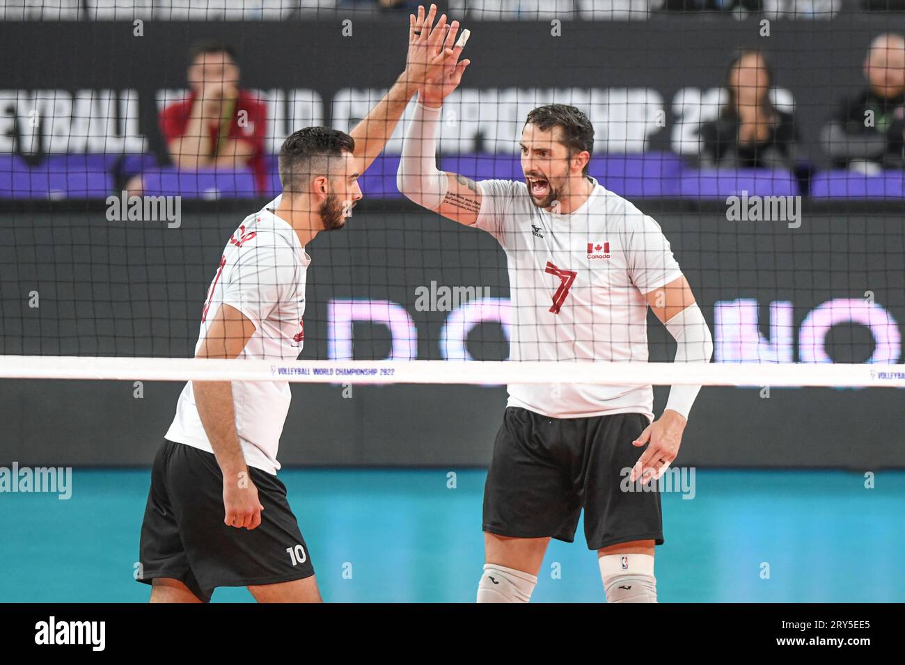 Stephen Maar, Ryan Sclater (Canada). Volleyball World Championship 2022 Stock Photo - Alamy