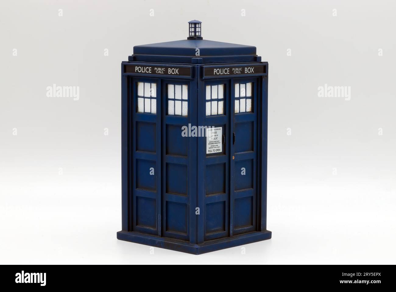 Police call box. Tardis from Doctor Who. Time machine Stock Photo - Alamy