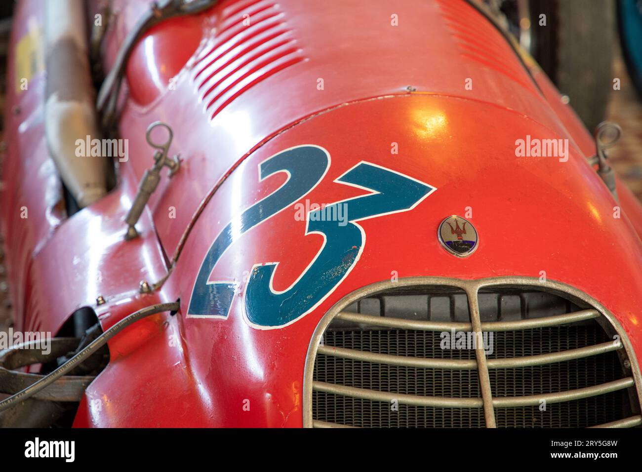 Talmont , France - 09 28 2023 : Maserati logo brand and text sign car ...