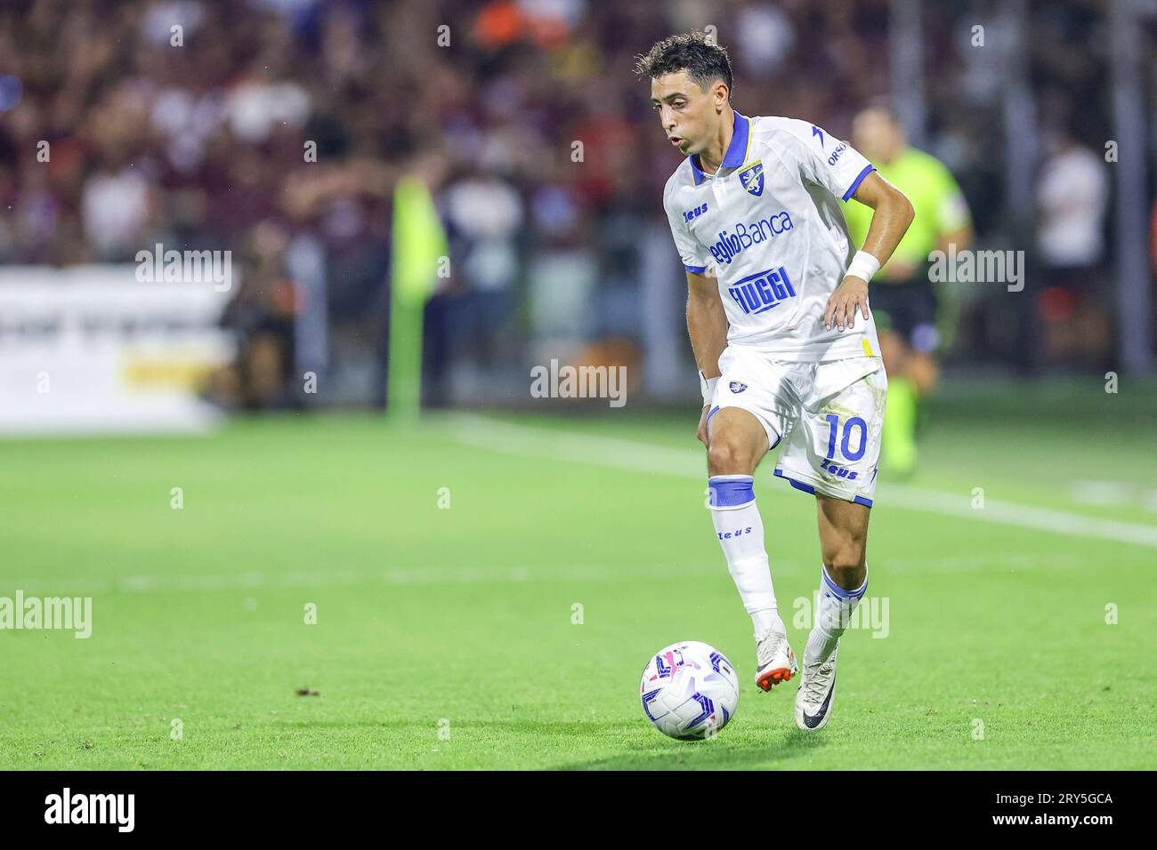 Frosinone's Italian forward Giuseppe Caso controls the ball during the ...