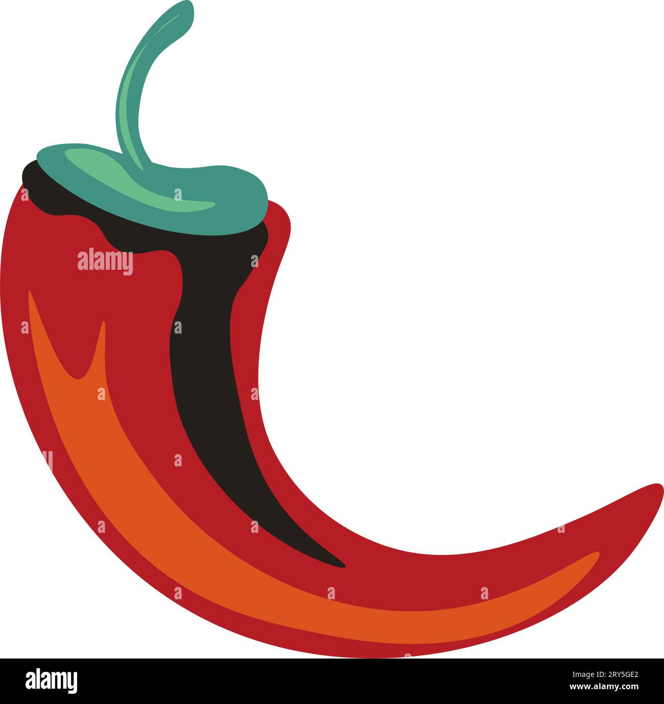 Hot chili pepper, fresh product ingredient vector Stock Vector Image ...